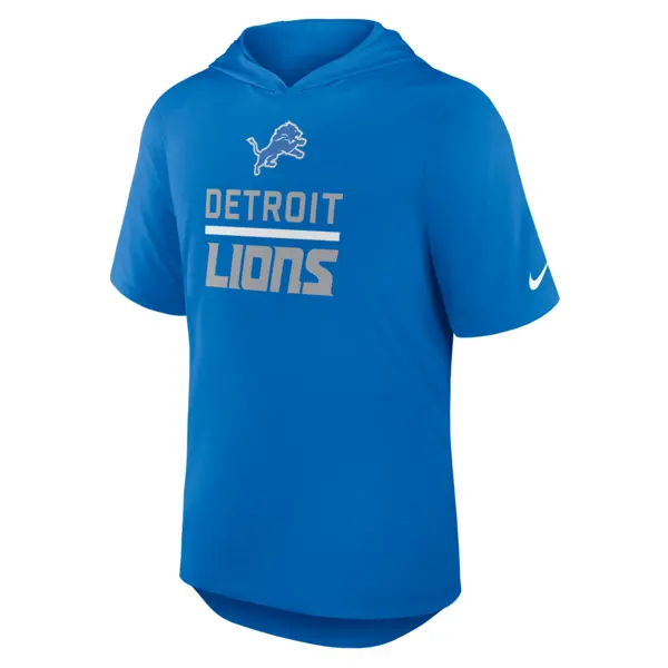 Nike Detroit Lions Dri-fit Nfl Hooded T-shirt - Blue