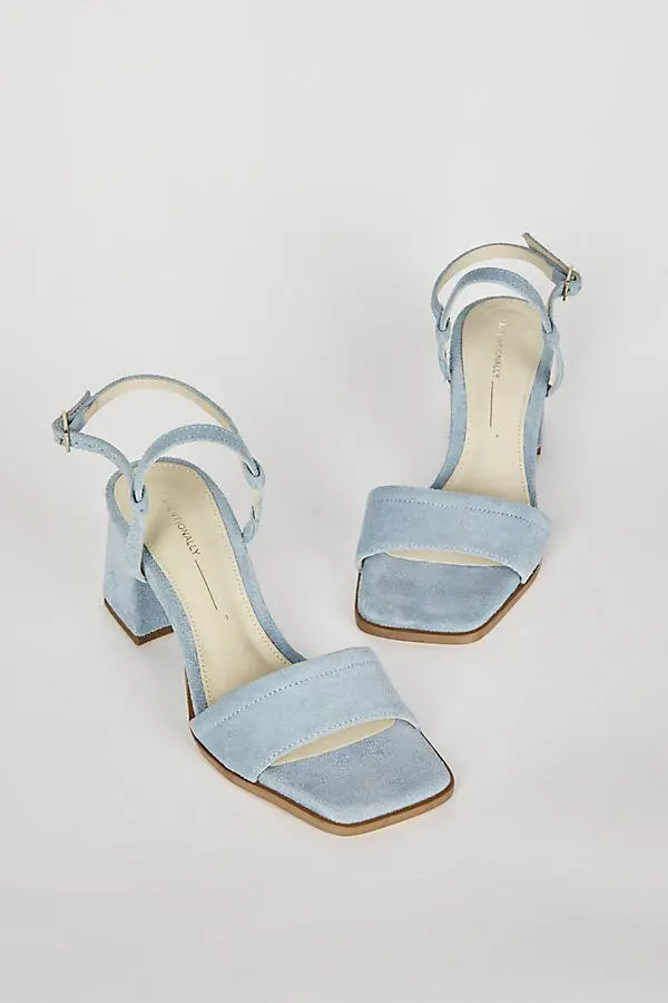 Intentionally Blank Validated Ankle Strap Block Heels