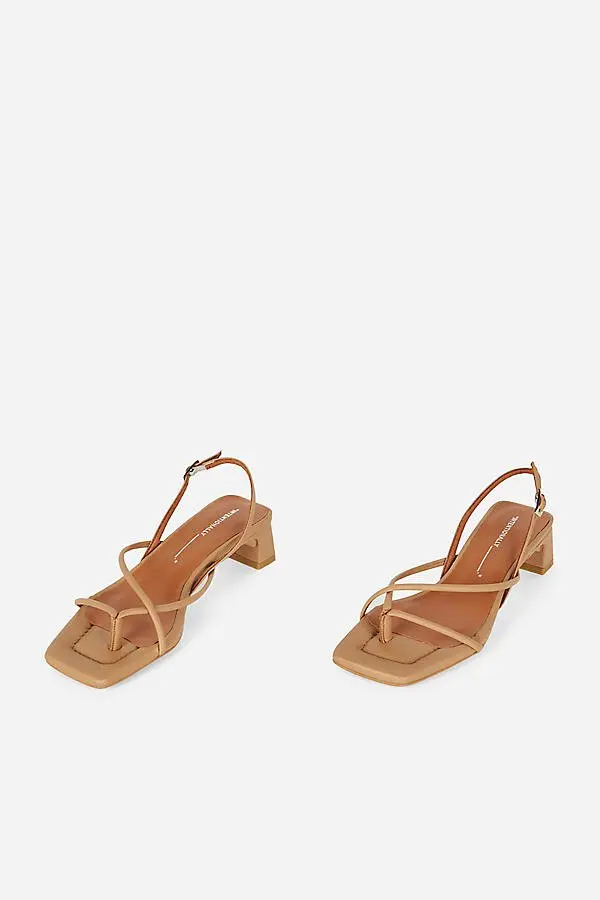 Intentionally Blank Fifi Slingback Block Heels - Tan