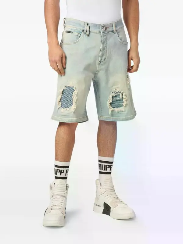 Philipp Plein Distressed Shorts