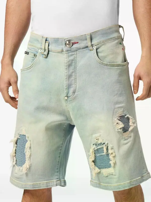 Philipp Plein Distressed Shorts