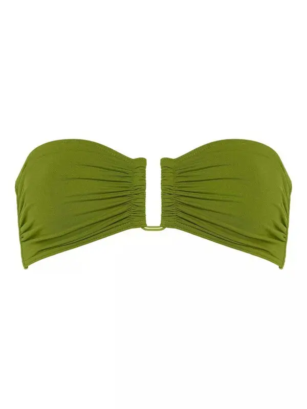 ERES Show Ruched Bandeau Bikini Top - Green