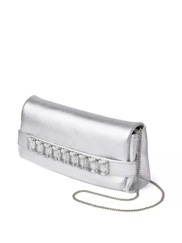 JIMMY CHOO Kya Clutch Bag - Silver