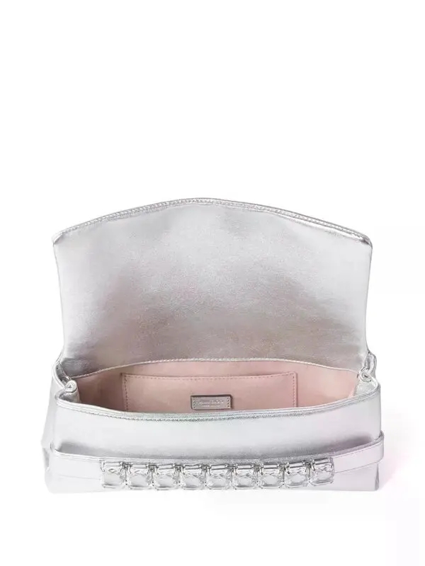JIMMY CHOO Kya Clutch Bag - Silver