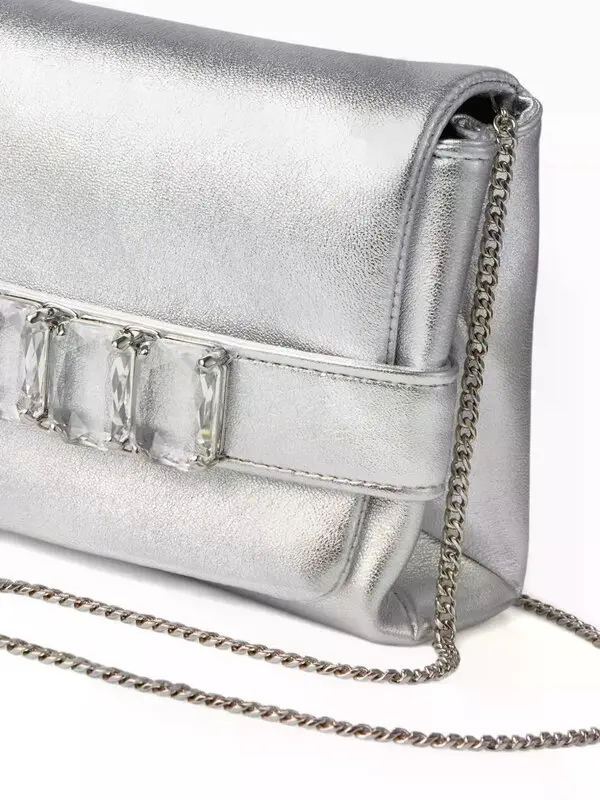 JIMMY CHOO Kya Clutch Bag - Silver