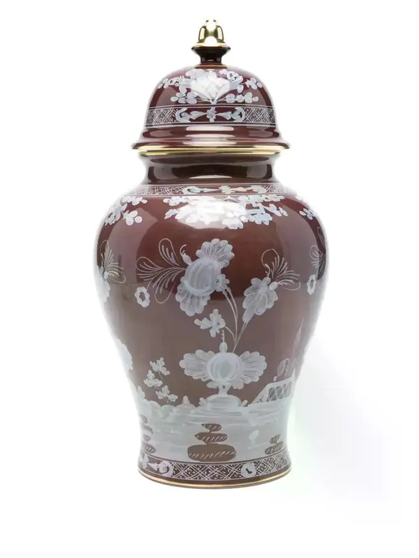 GINORI 1735 Large Potiche Vase - Brown