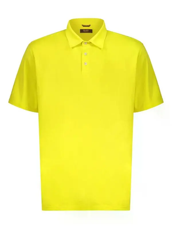 MOORER Pachino Cotton Polo Shirt - Yellow