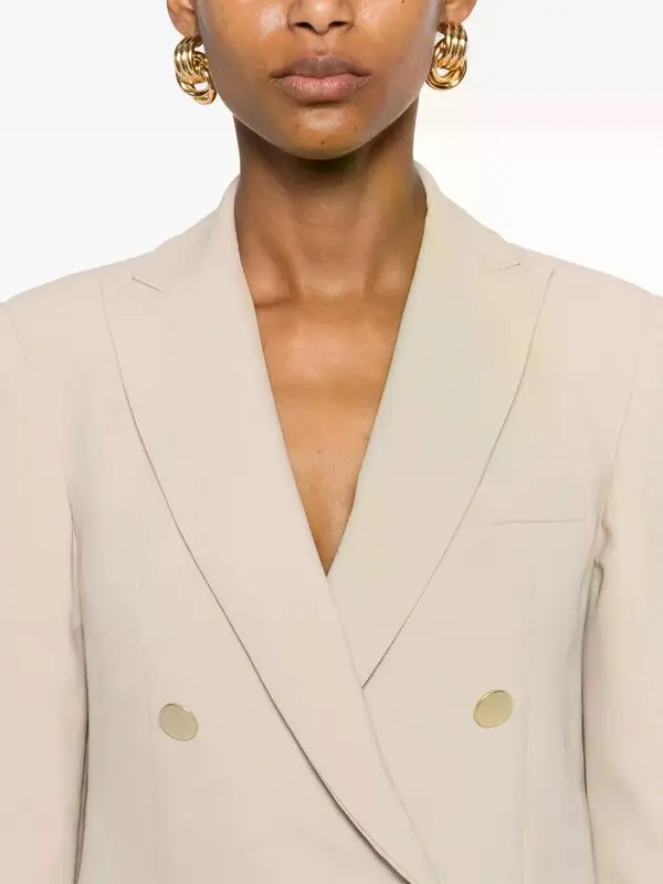BLANCA VITA Double-breasted Blazer - Neutrals