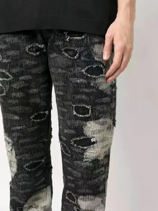 Givenchy Distressed Straight-leg Trousers