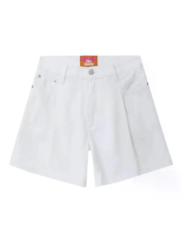 HEY JOANIE Pleated Shorts - White