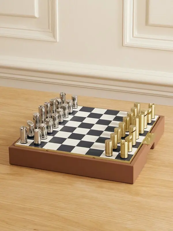 Ralph Lauren Fowler Leather Chess Set - Blue
