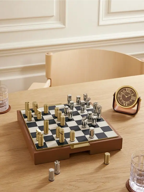 Ralph Lauren Fowler Leather Chess Set
