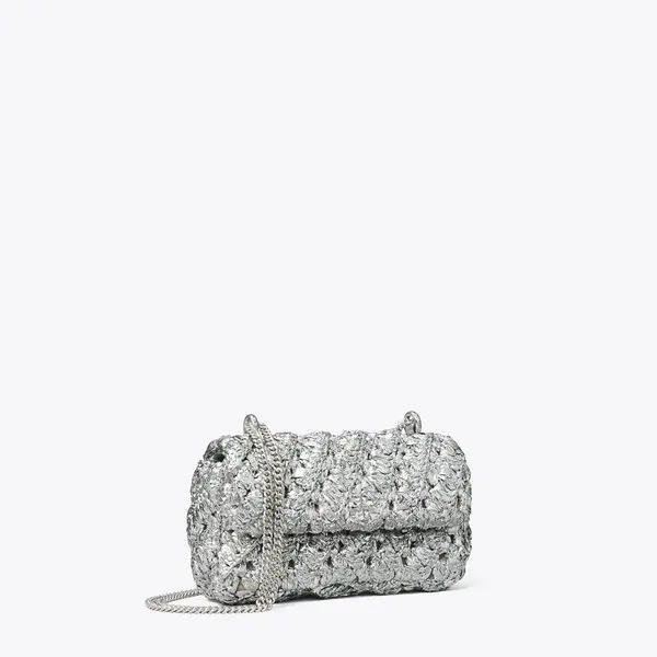 Tory Burch Mini Kira Woven Flap Bag