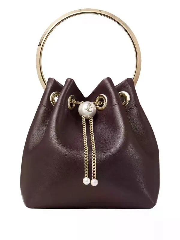 JIMMY CHOO Mini Bon Bon Chain Clutch Bag - Red