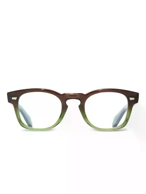 CUTLER & GROSS Gradient-effect Square Frame Glasses - Brown