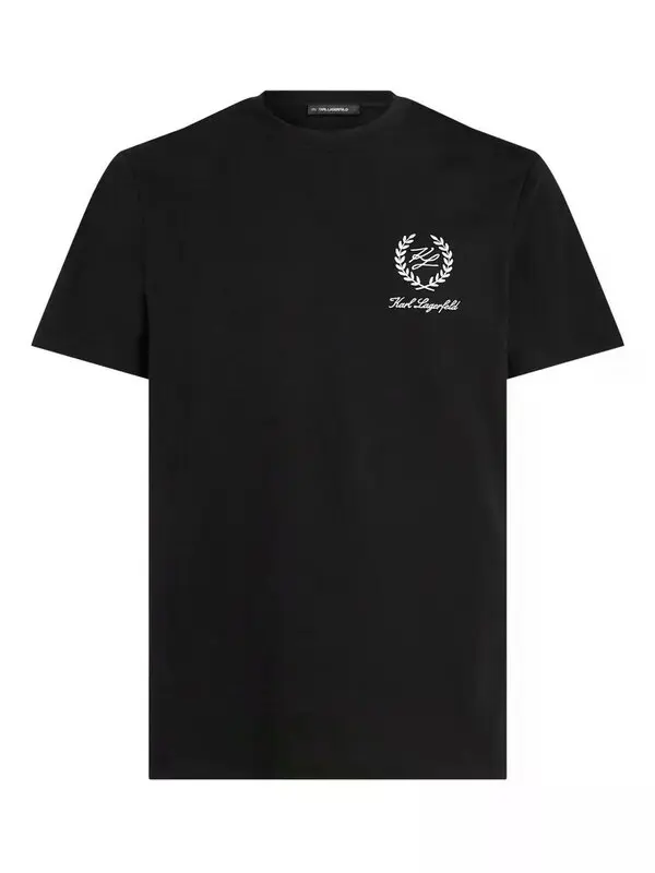Karl Lagerfeld Embroidered-logo T-shirt