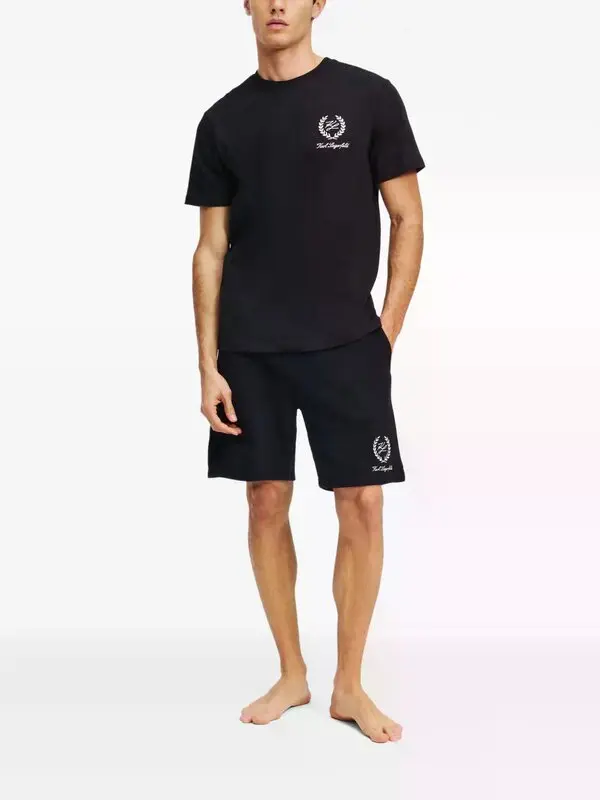 Karl Lagerfeld Embroidered-logo T-shirt
