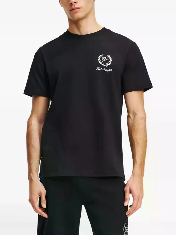 Karl Lagerfeld Embroidered-logo T-shirt