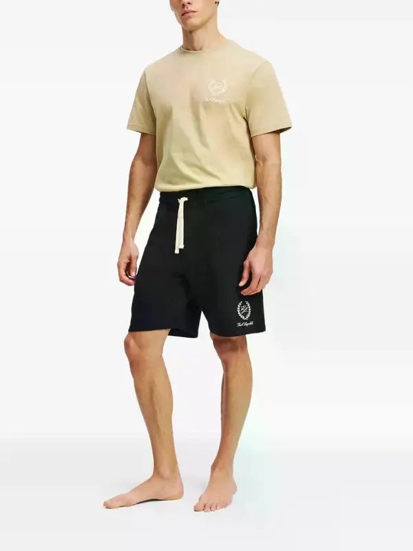 Karl Lagerfeld Logo-embroidered Track Shorts