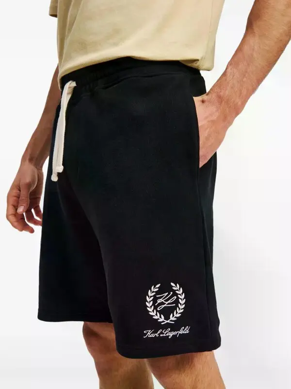 Karl Lagerfeld Logo-embroidered Track Shorts