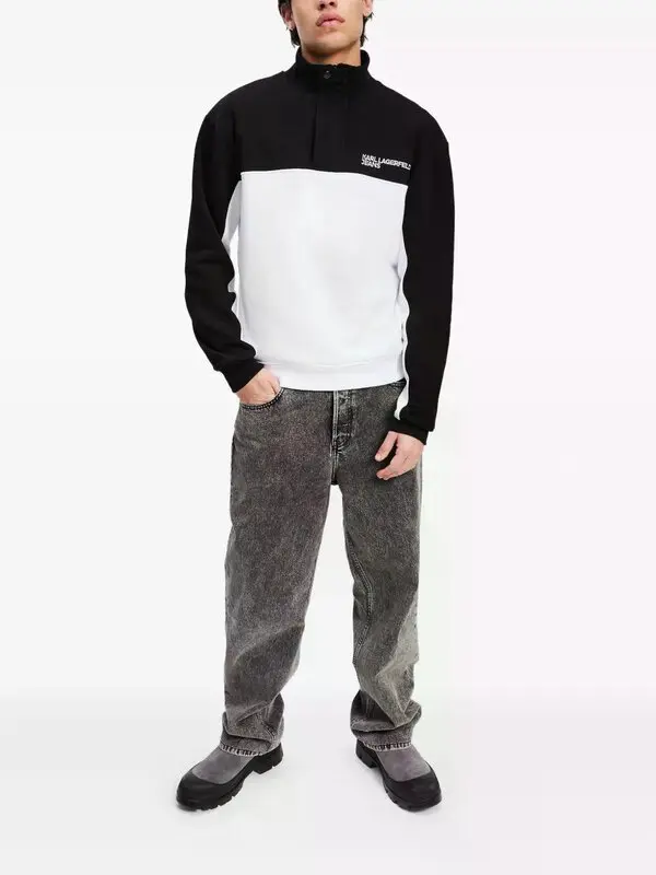 Karl Lagerfeld Colour-block Half-zip Sweatshirt