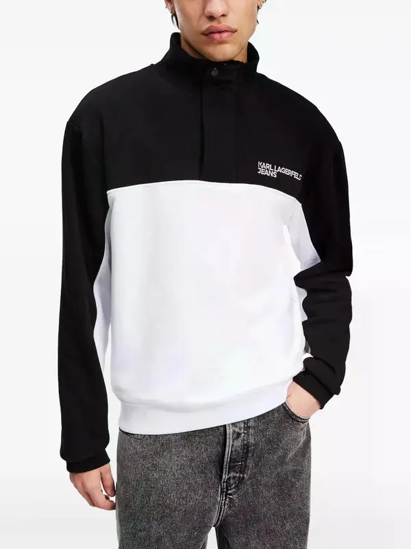 Karl Lagerfeld Colour-block Half-zip Sweatshirt