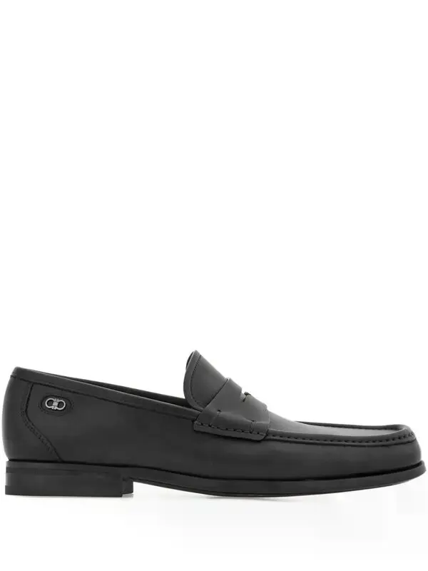 FERRAGAMO Leather Penny Loafers