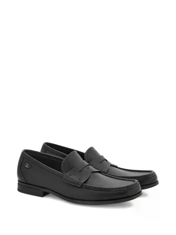 FERRAGAMO Leather Penny Loafers