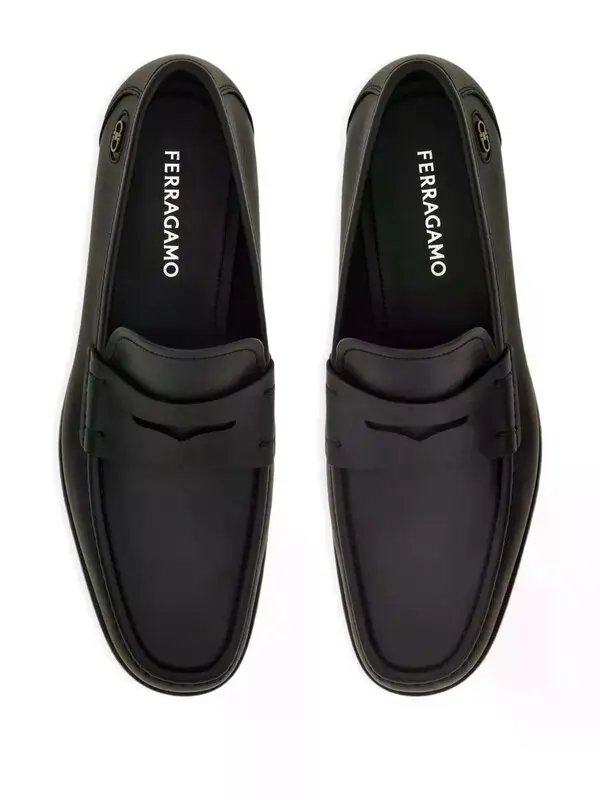 FERRAGAMO Leather Penny Loafers
