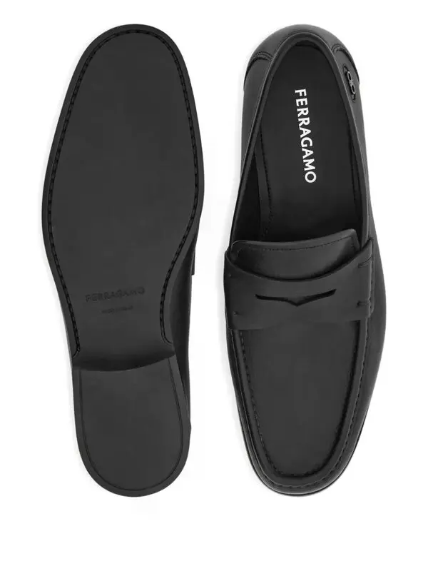 FERRAGAMO Leather Penny Loafers
