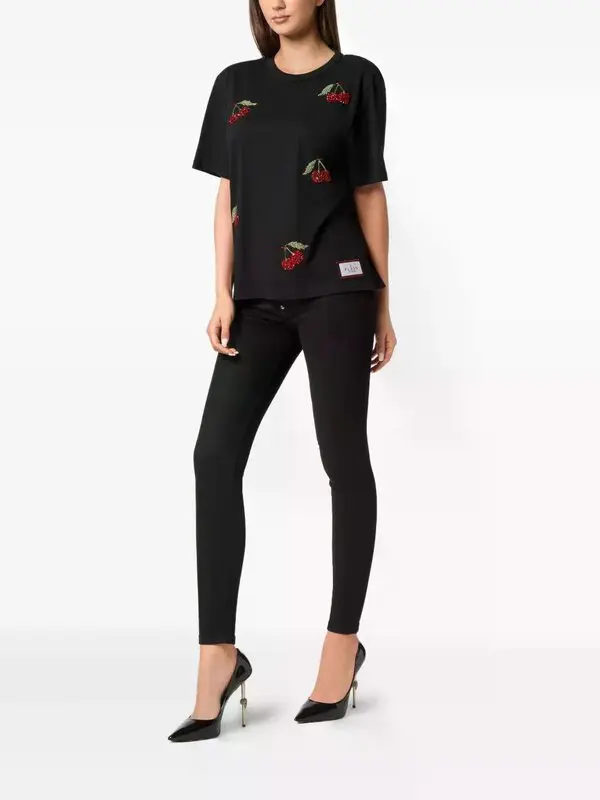 Philipp Plein Cherry-print T-shirt - Black