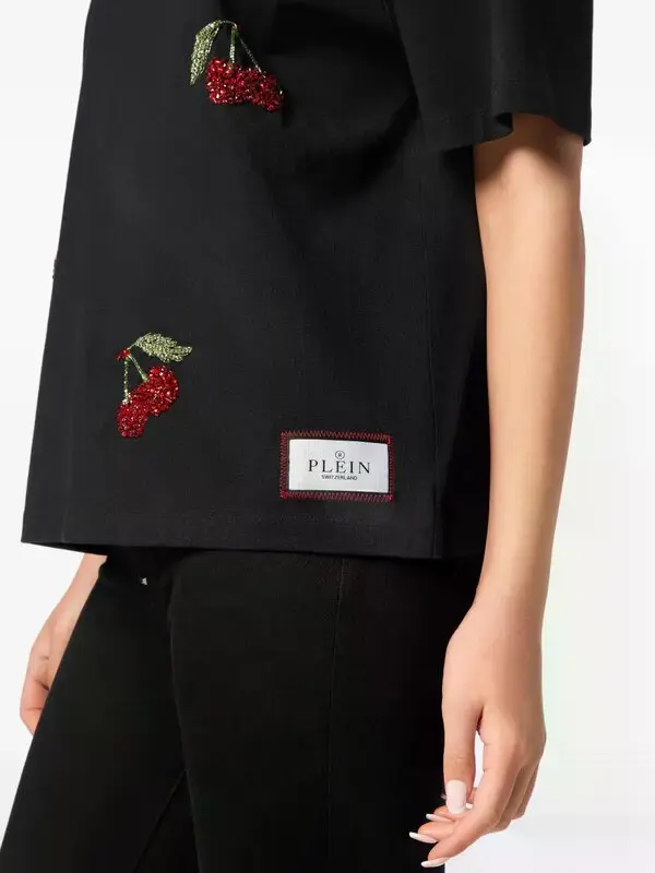 Philipp Plein Cherry-print T-shirt - Black