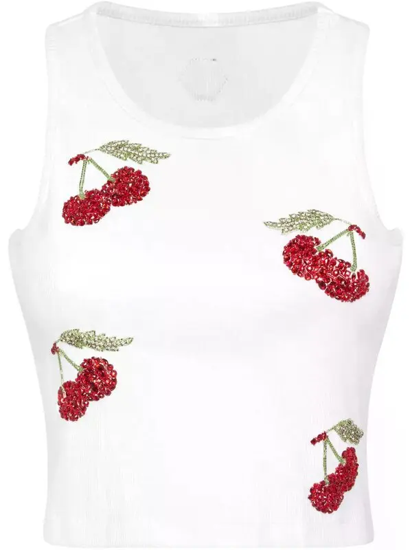 Philipp Plein Cherries Tank Top - White