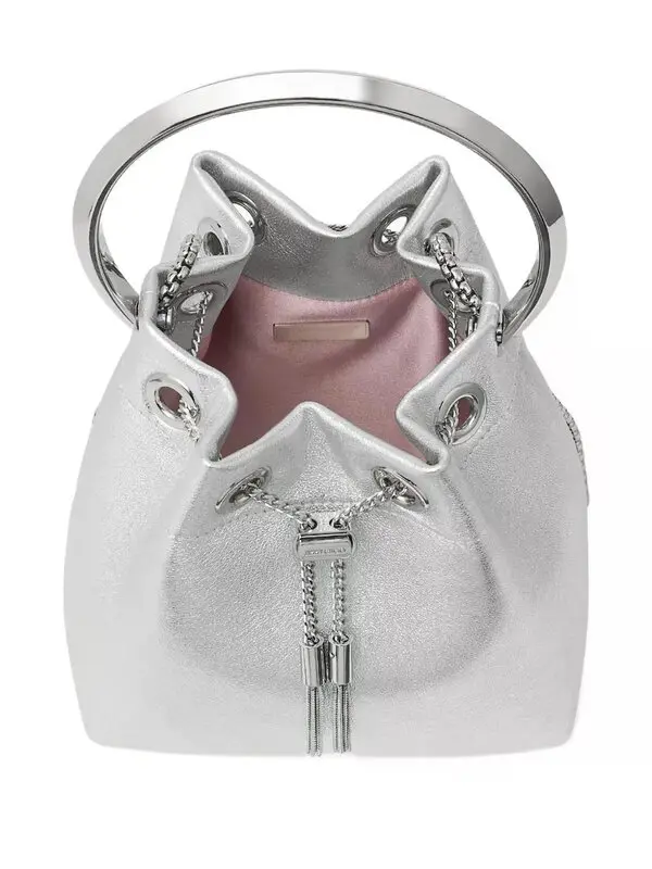 JIMMY CHOO Bon Bon Drawstring Mini Bag - Silver