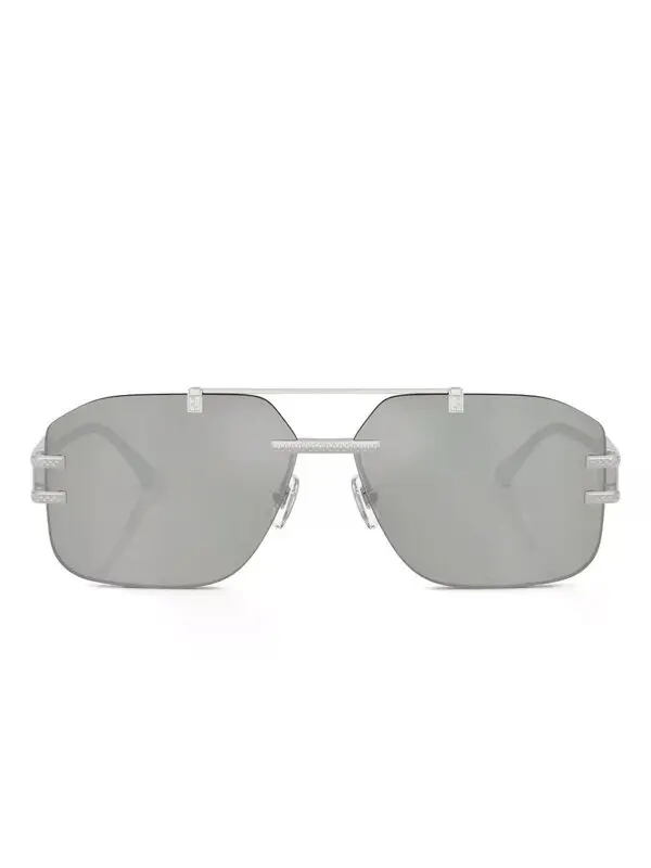 Versace Pilot-frame Sunglasses - Silver