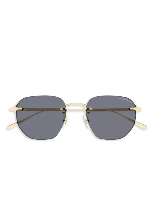 Montblanc Square Frame Sunglasses - Gold