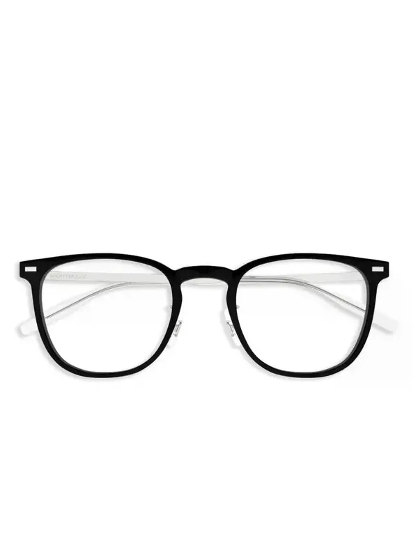 Montblanc Square-frame Glasses - Black