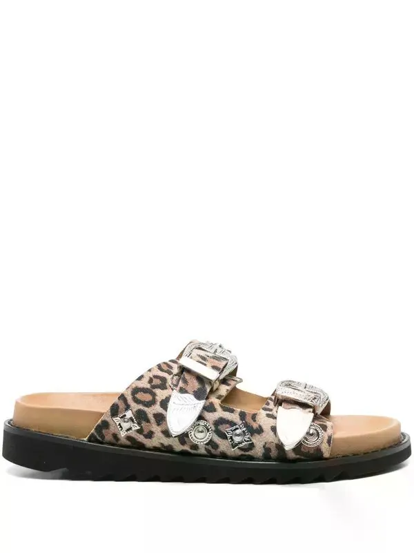Toga Leopard-print Flat Sandals