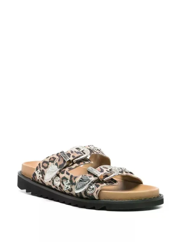 Toga Leopard-print Flat Sandals