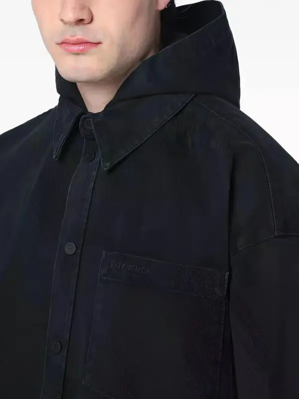 Balenciaga Buttoned Hooded Jacket