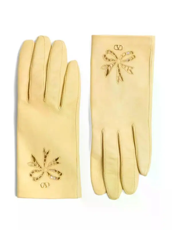 Valentino Garavani Vlogo Signature Full-finger Gloves - Yellow