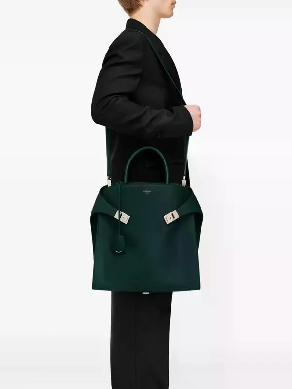 FERRAGAMO Hug Leather Tote - Green