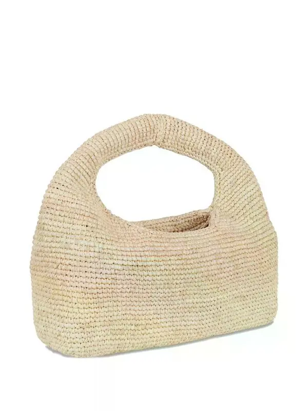 Manebí Halfmoon Raffia Tote Bag - Neutrals