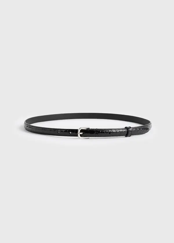 TOTEME Thin Croco-embossed Belt