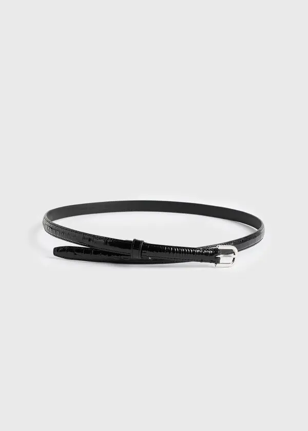 TOTEME Thin Croco-embossed Belt
