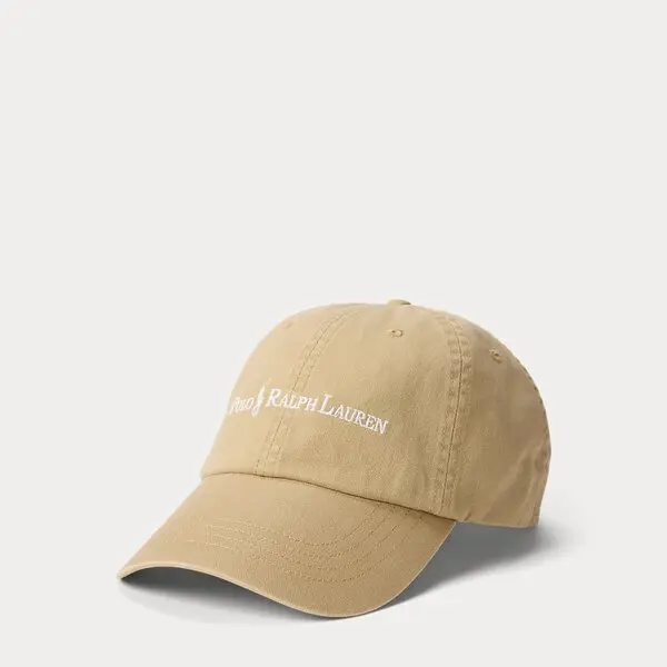 Ralph Lauren Logo Cotton Twill Ball Cap - Cafe Tan