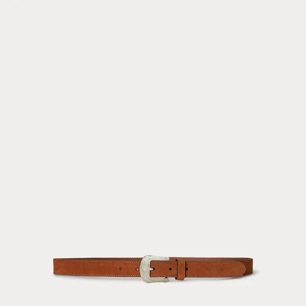 Ralph Lauren Tooled-buckle Leather Belt - Lauren Tan