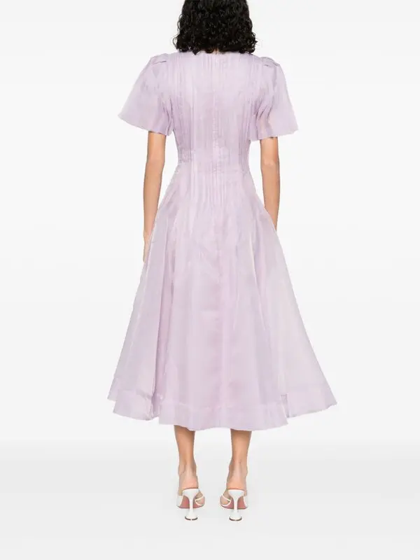 knee length dresses for ladies Nova Pleated Midi Dress | Lilac main image 0