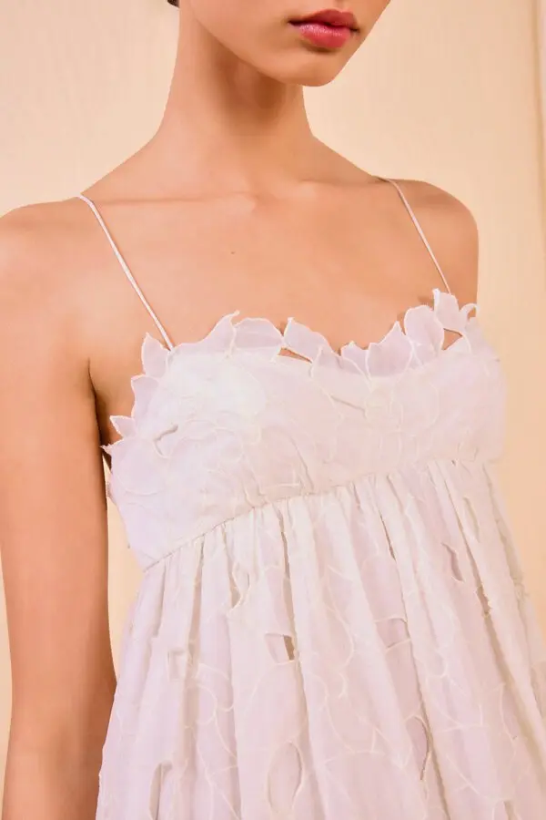 Ulla Johnson Marina Empire Cami Midi Dress In Chalk - 70% Off | Editorialist