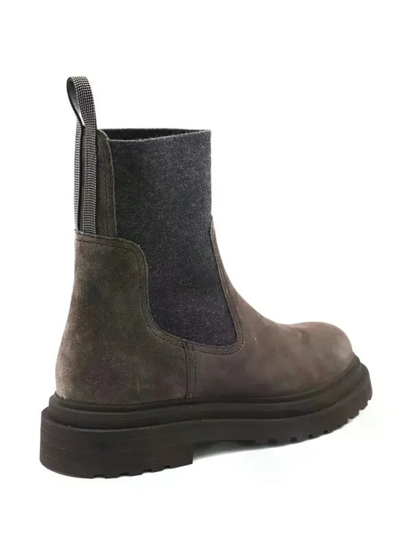 Brunello Cucinelli Suede Chelsea Boots - Brown